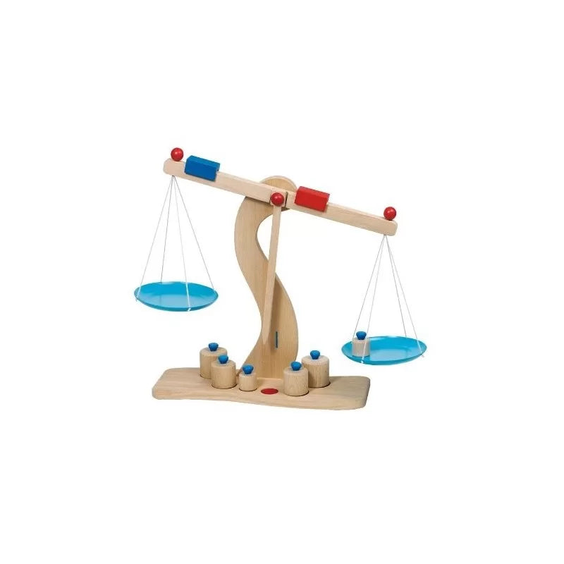 Balanza de juguete, con 6 pesos - Goki – Serendipia Toys
